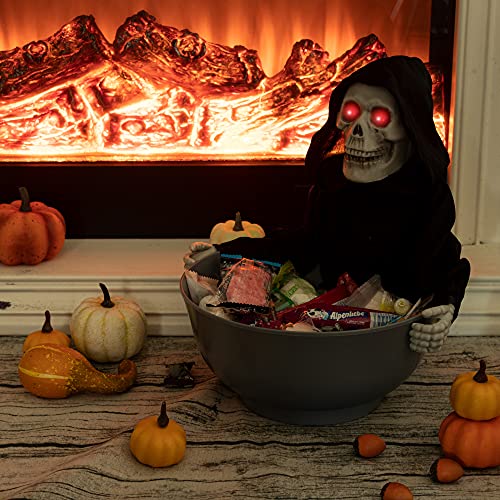 ITART Halloween Candy Bowl Grim Reaper Animated Candy Dish Halloween ...