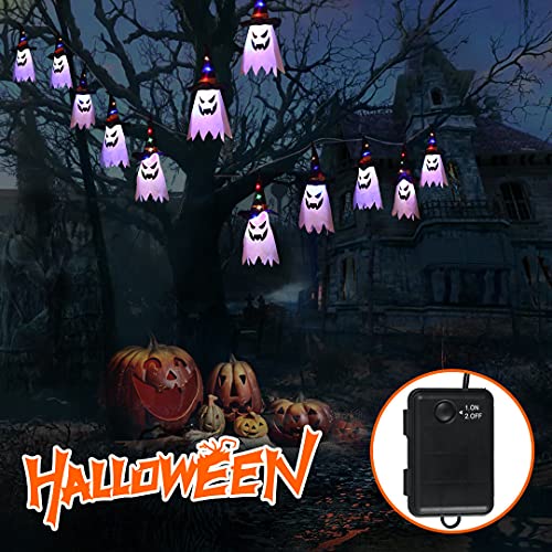 Halloween Decorations Flying Ghost Hats,with Color LED String Lights ...